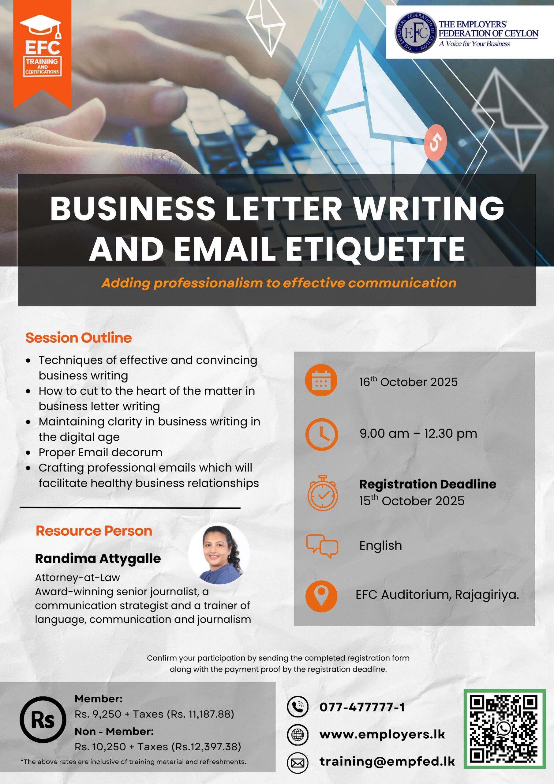 Business Letter writing and Email Etiquette – The Employers' Federation ...